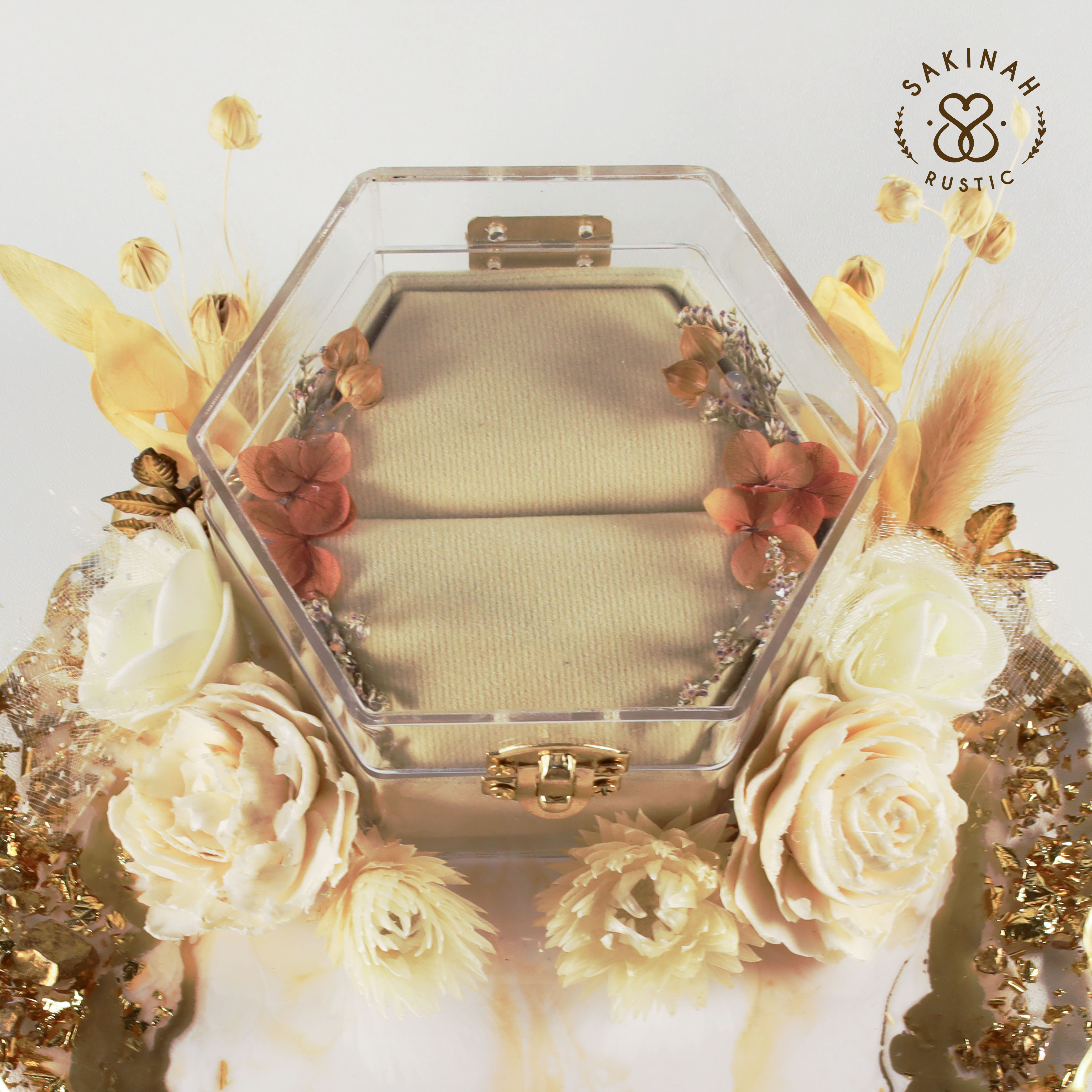 Mahar Nikah/Ring Bearer Resin Tray/Tempat Cincin Resin/Kotak Cincin ...