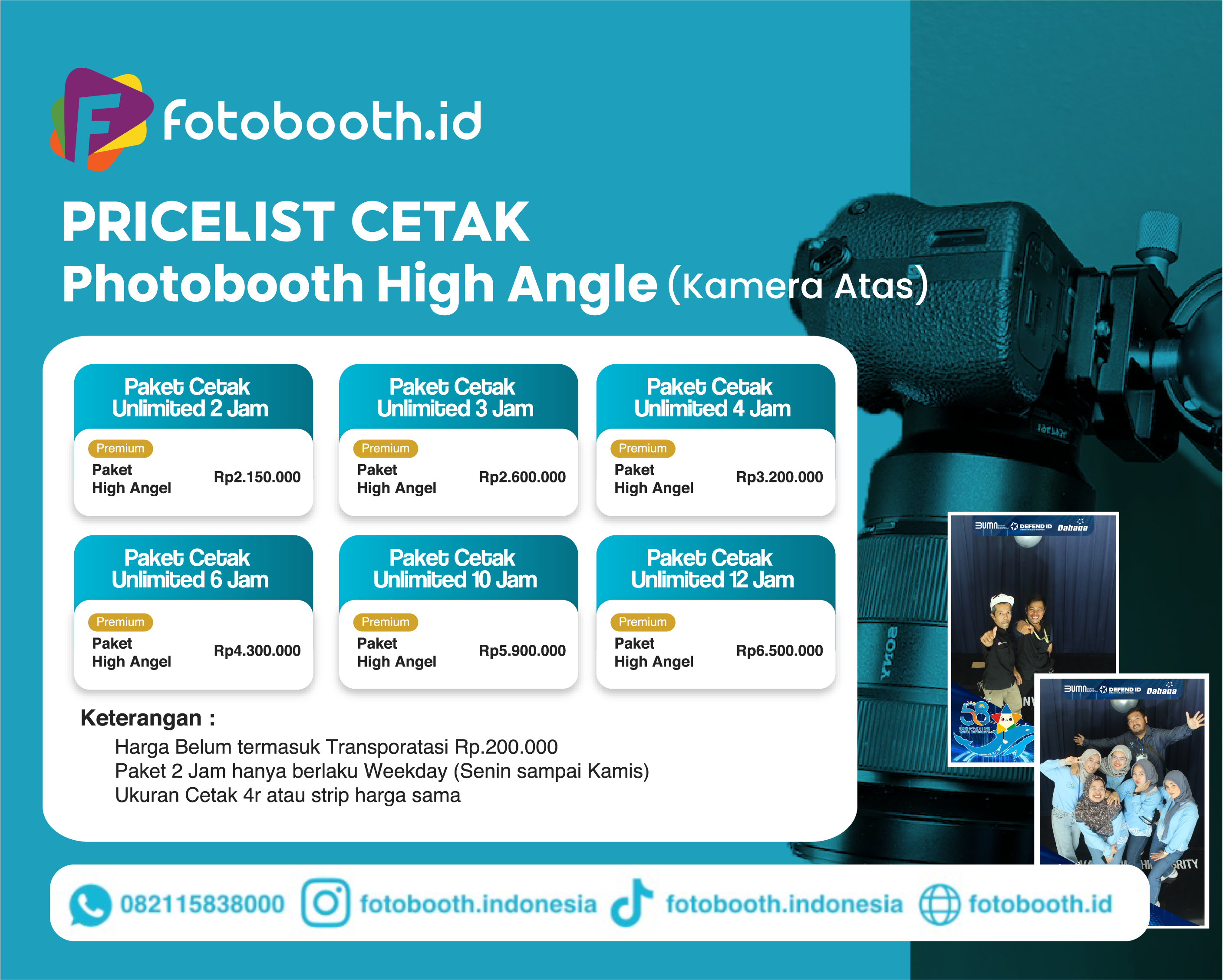 Photo booth high angle | Fotobooth.id | Bridestory