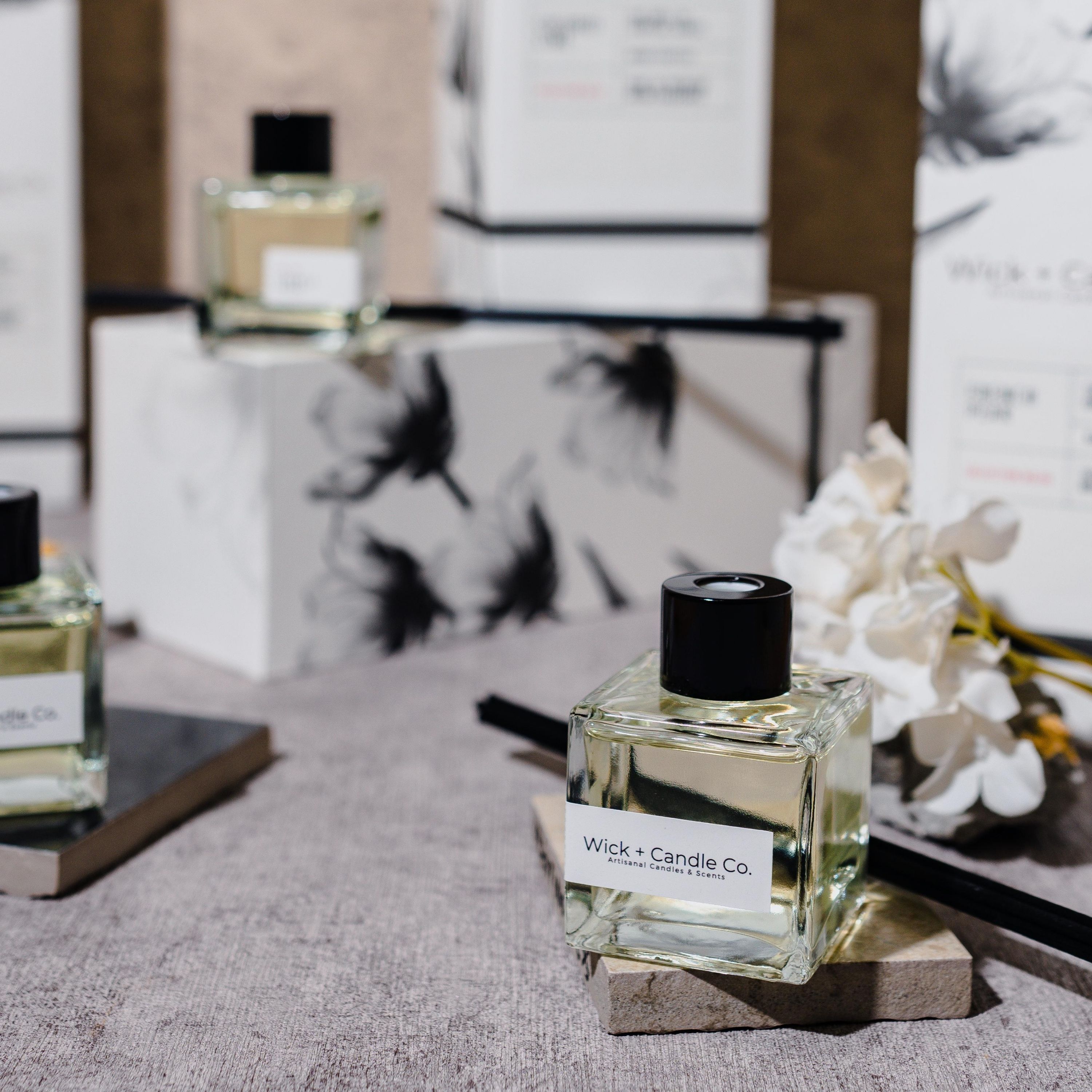 Reed Diffuser Room Fragrance (50ml) with Soft Box Packaging oleh Wick ...