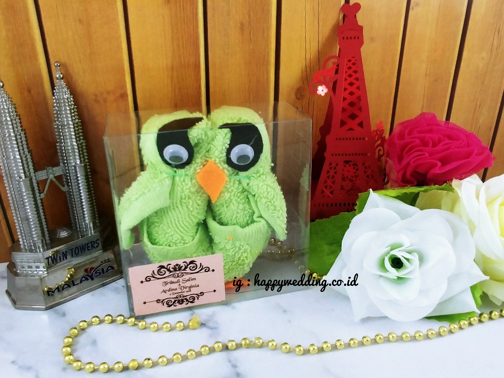Souvenir Handuk Burung Hantu Packing Mika by Happy Wedding | Bridestory ...