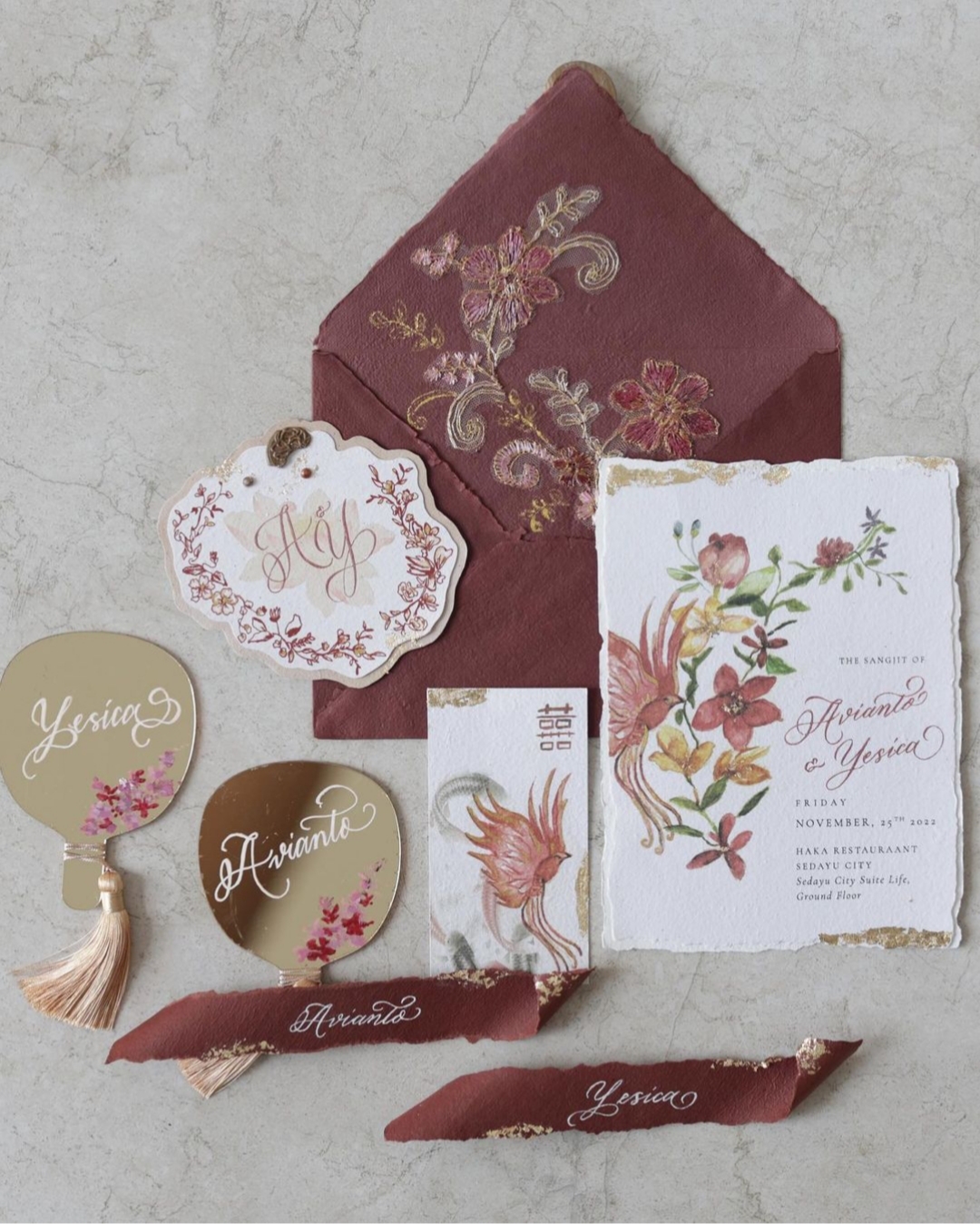 Sangjit Invitations for A + Y by Lovebirdstories | Bridestory.com