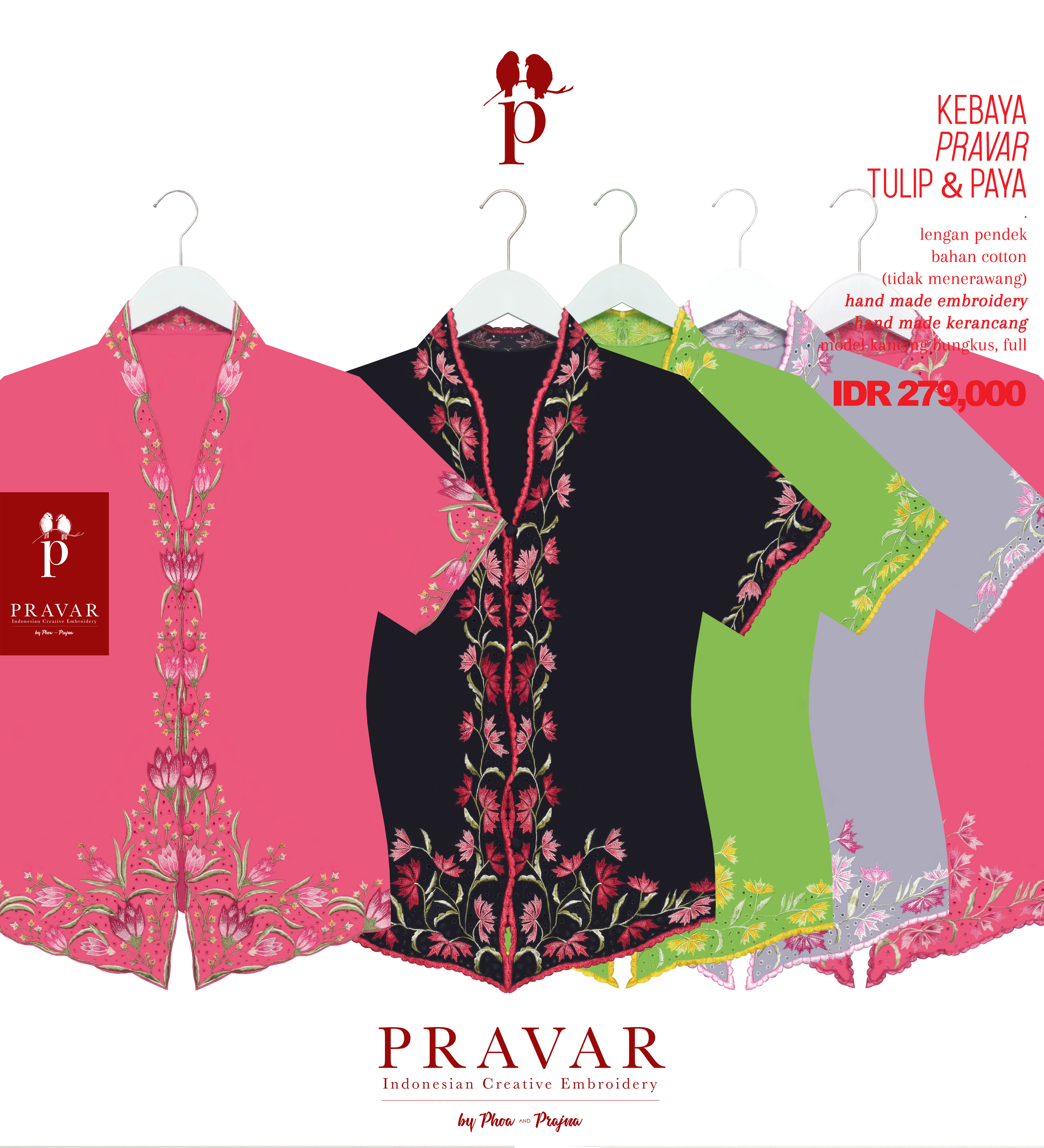 KEBAYA PRAVAR PAYA & TULIP | PRAVAR.EMBROIDERY | Bridestory