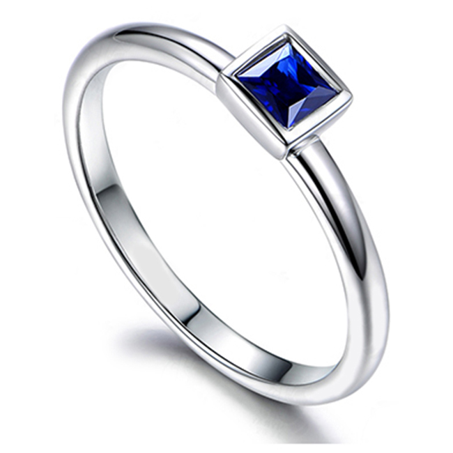 Tiaria Azure Sky Ring Perhiasan Cincin Tunangan Emas dan Sapphire 1 ...