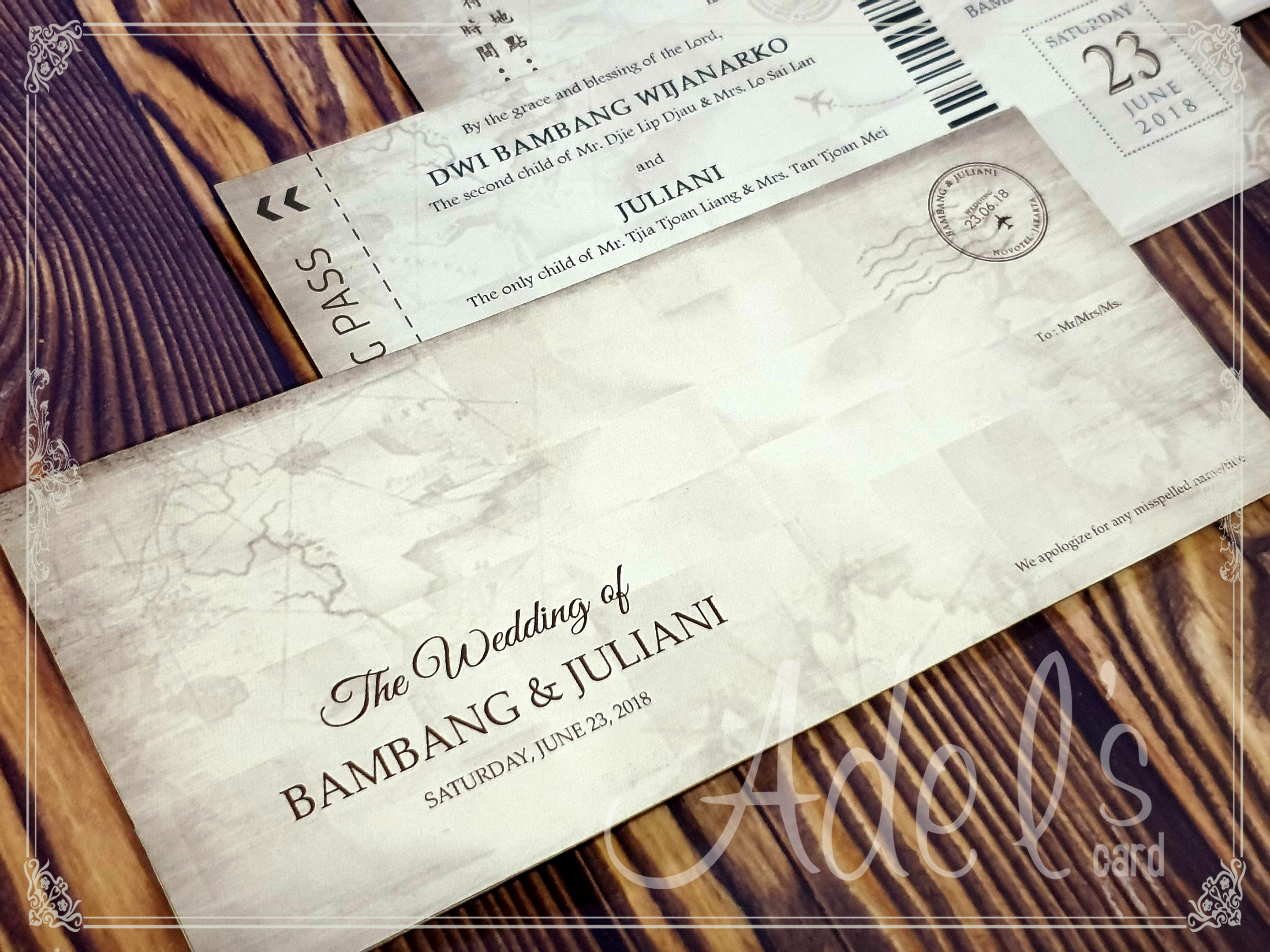 Undangan Soft Cover Boarding Pass oleh Adel's House of card ...