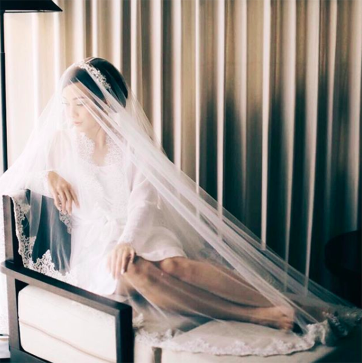 Chiffon Lace 90 cm - White by dydx Bride | Bridestory Store