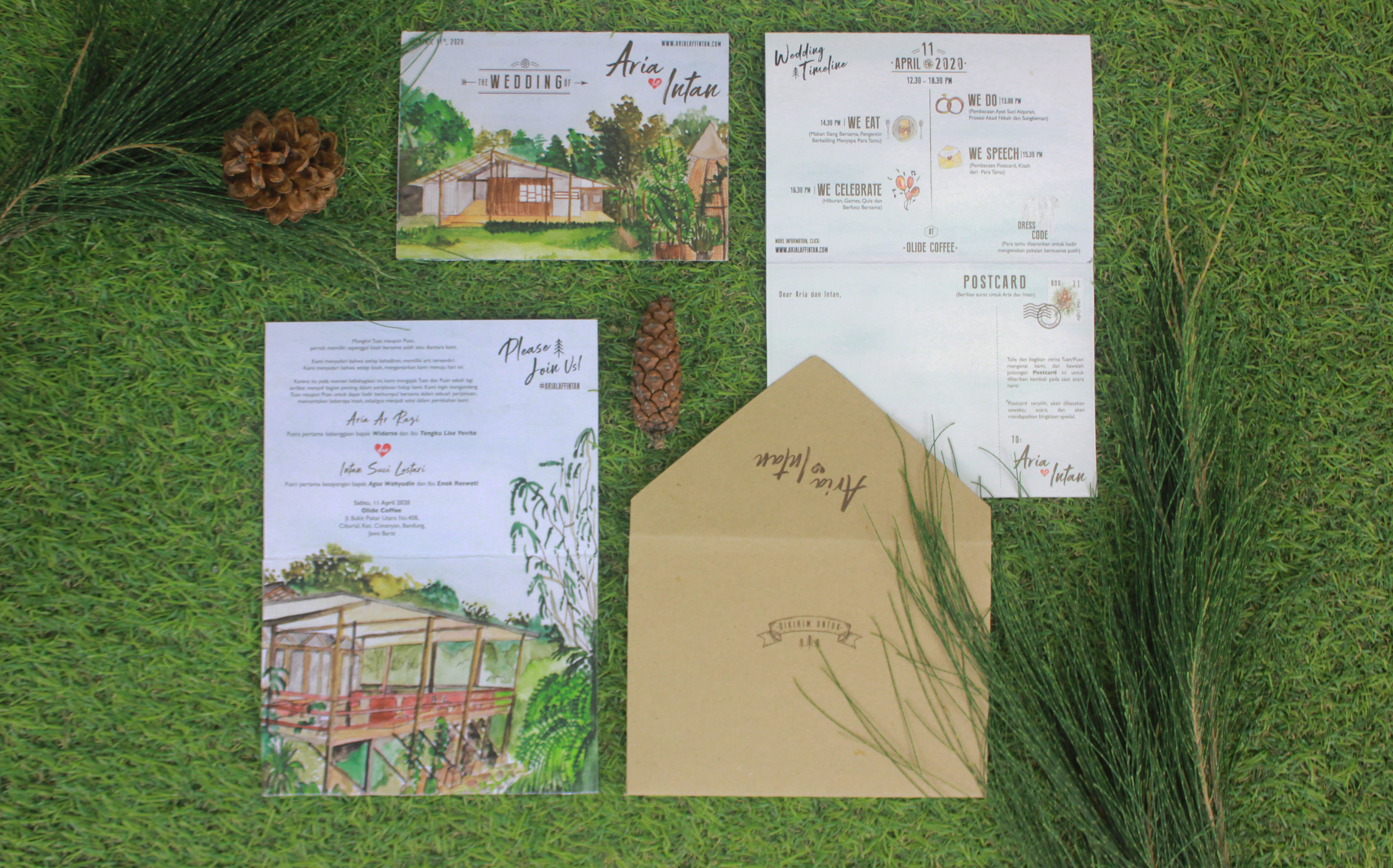 Intimate Wedding Invitation with RSVP (Folded Type) oleh byintansl ...