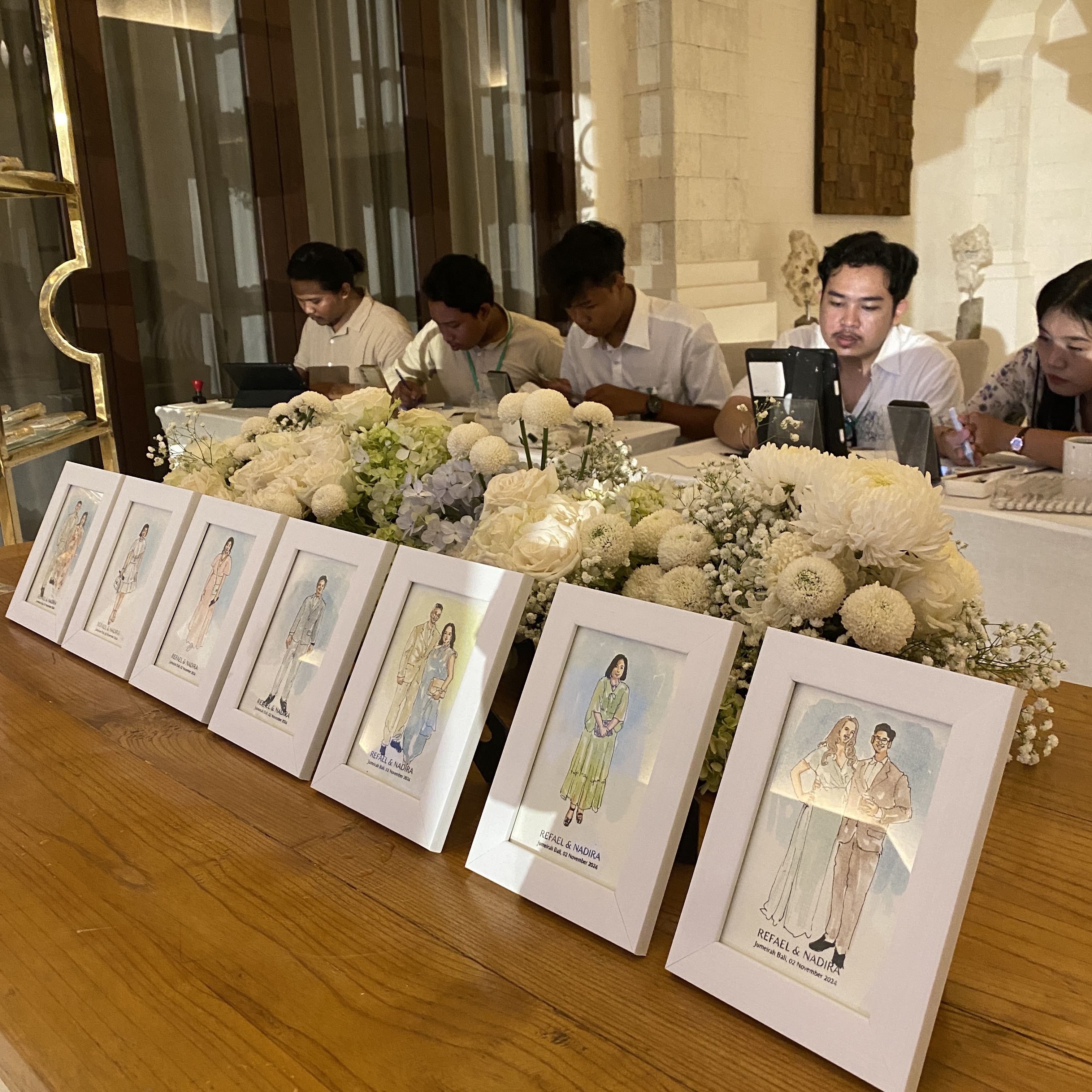 Live Guest Portrait Painting by Event Painter | Bridestory.com