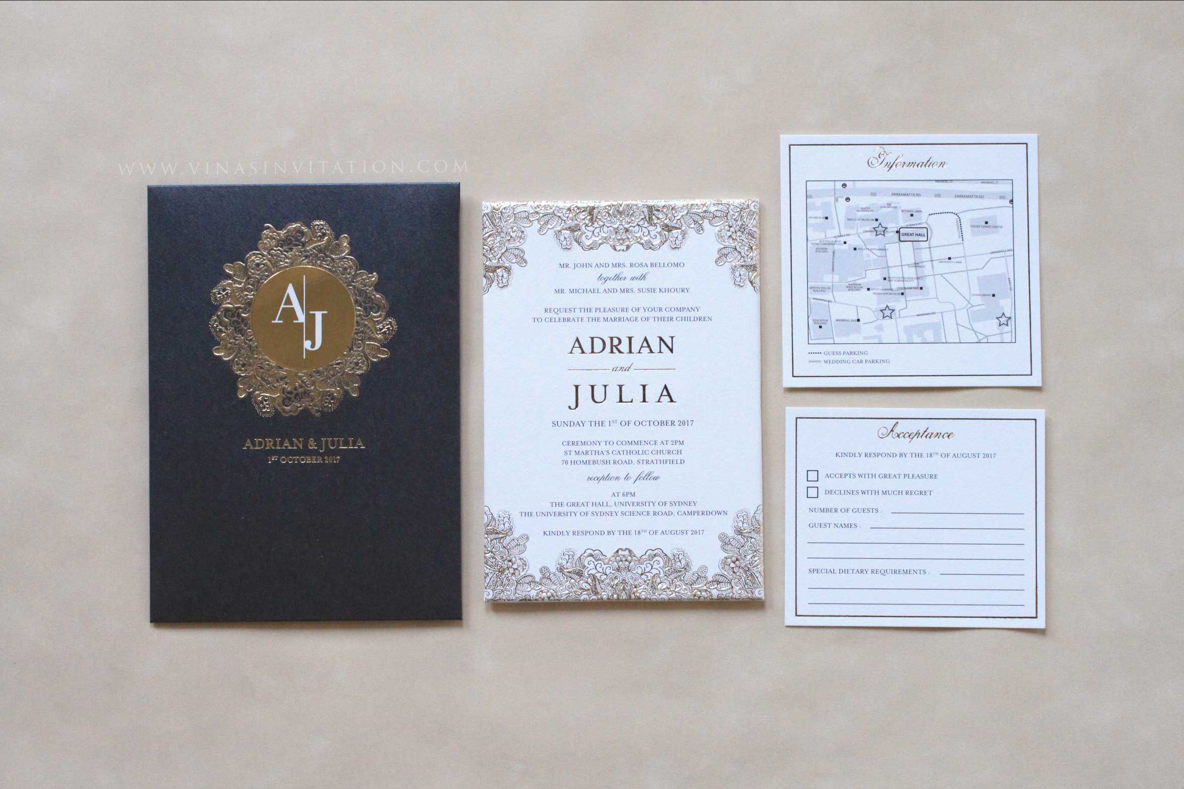 Adrian & Julia | Vinas Invitation | Bridestory