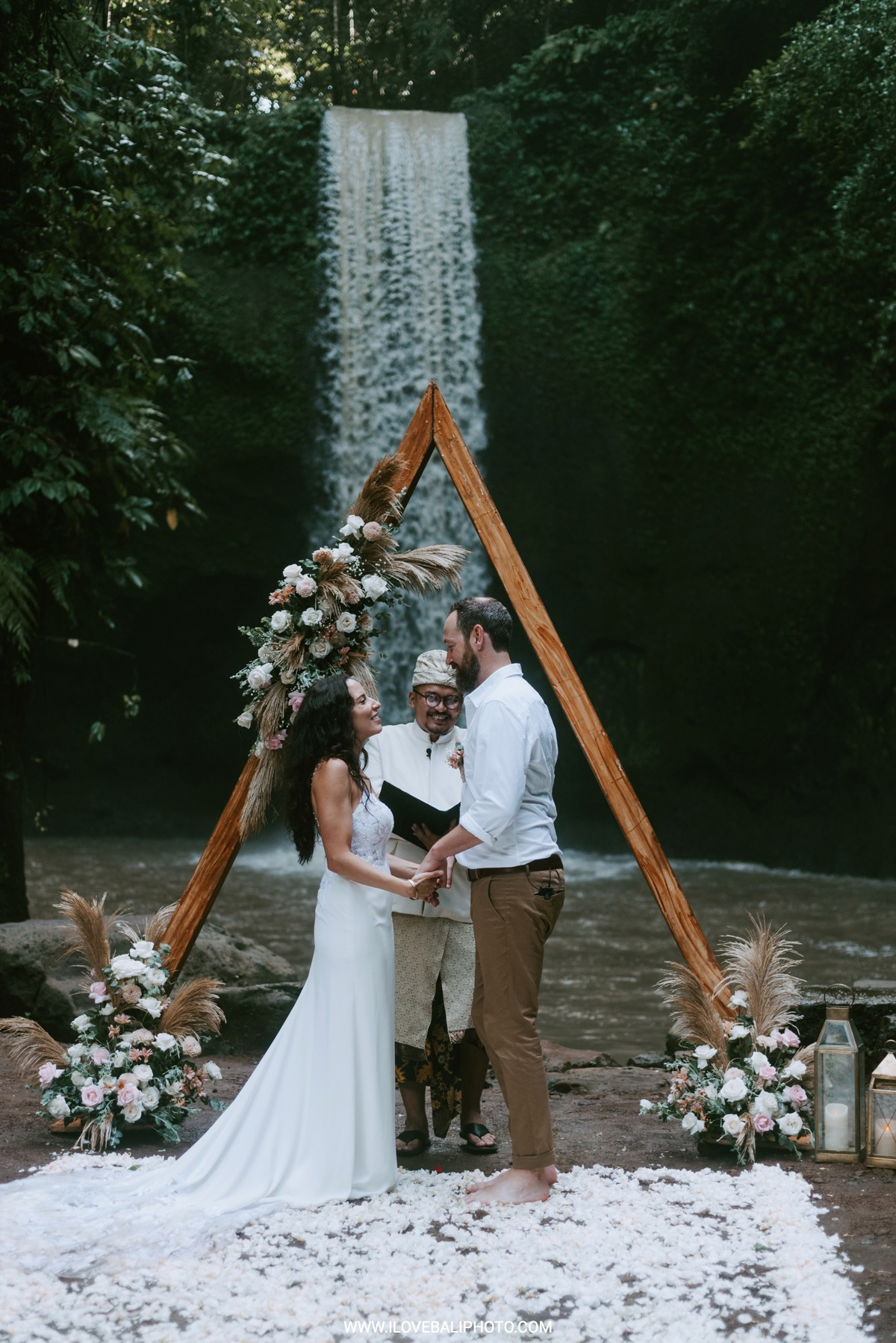 Jessica & Adam - Bali Wedding - Tibumana Waterfall by I Love Bali ...