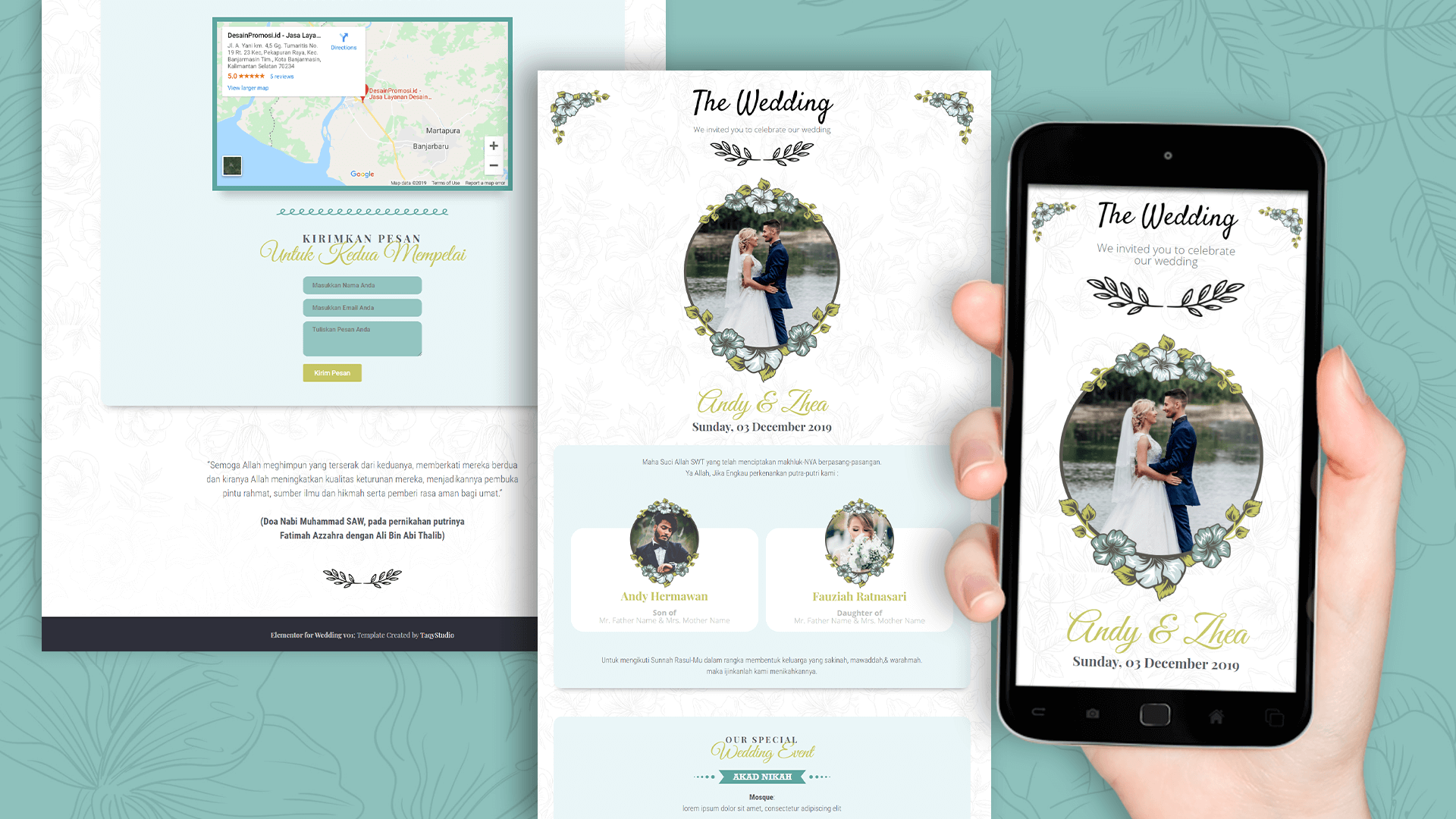 Undangan Nikah Digital (Landing Page / Website) - Model 3 | Jasa ...