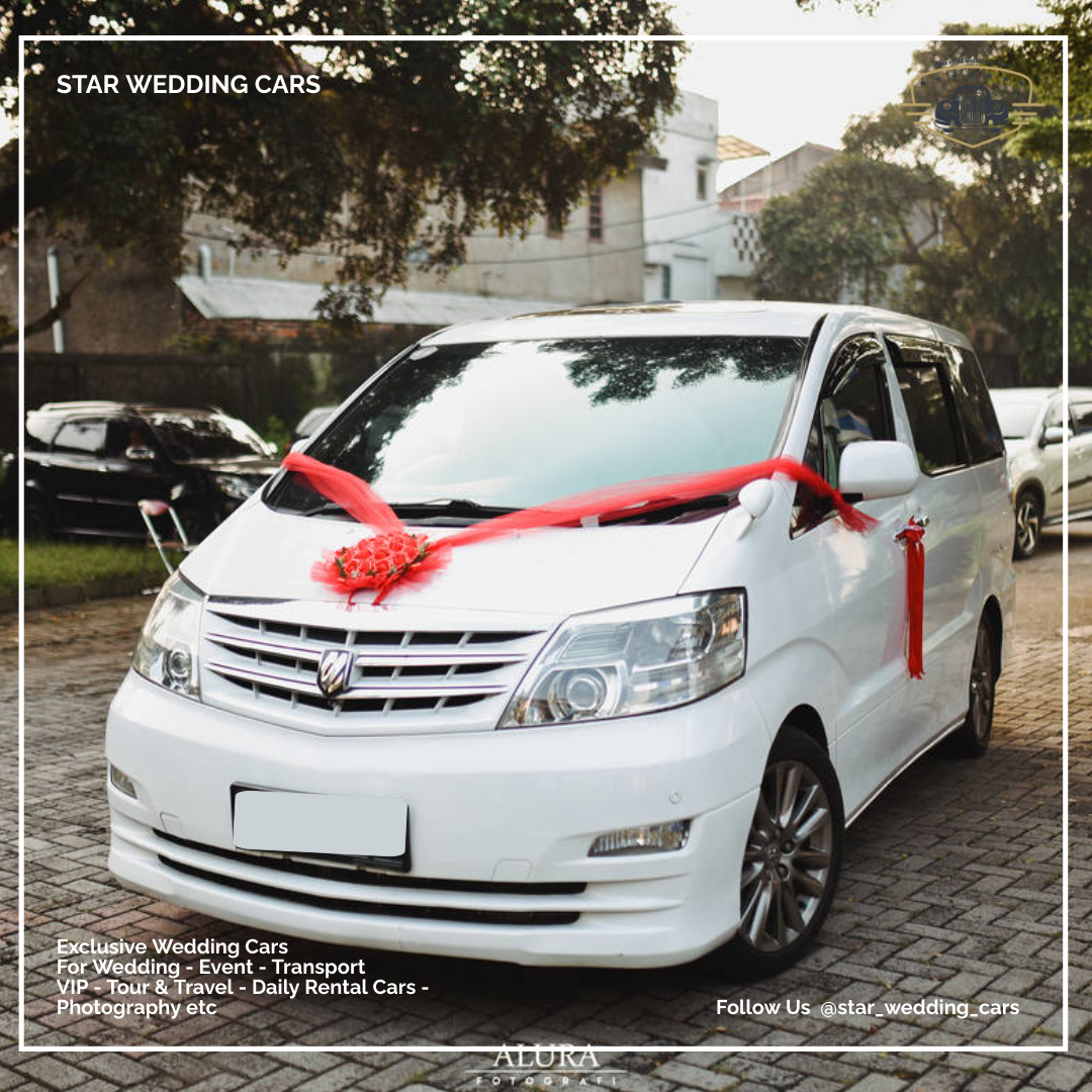 White Alphard for tiara ginan by Star White Cars | Bridestory.com