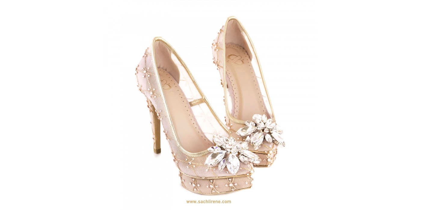 SACHLIRENE ASTER GOLD - 12cm PLATFORM by SACHLIRENE TFOTA | Bridestory ...