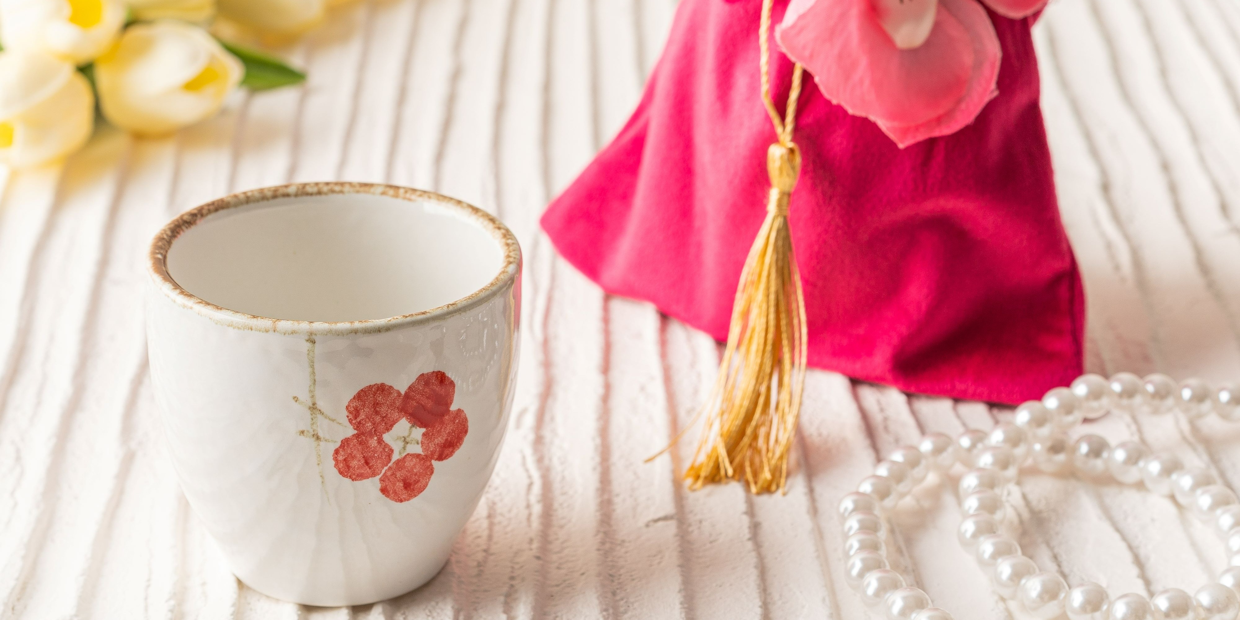 UCHII Wedding Gift Ceramic HANA OCHA Tea Cup I Gelas Japanese Design by ...