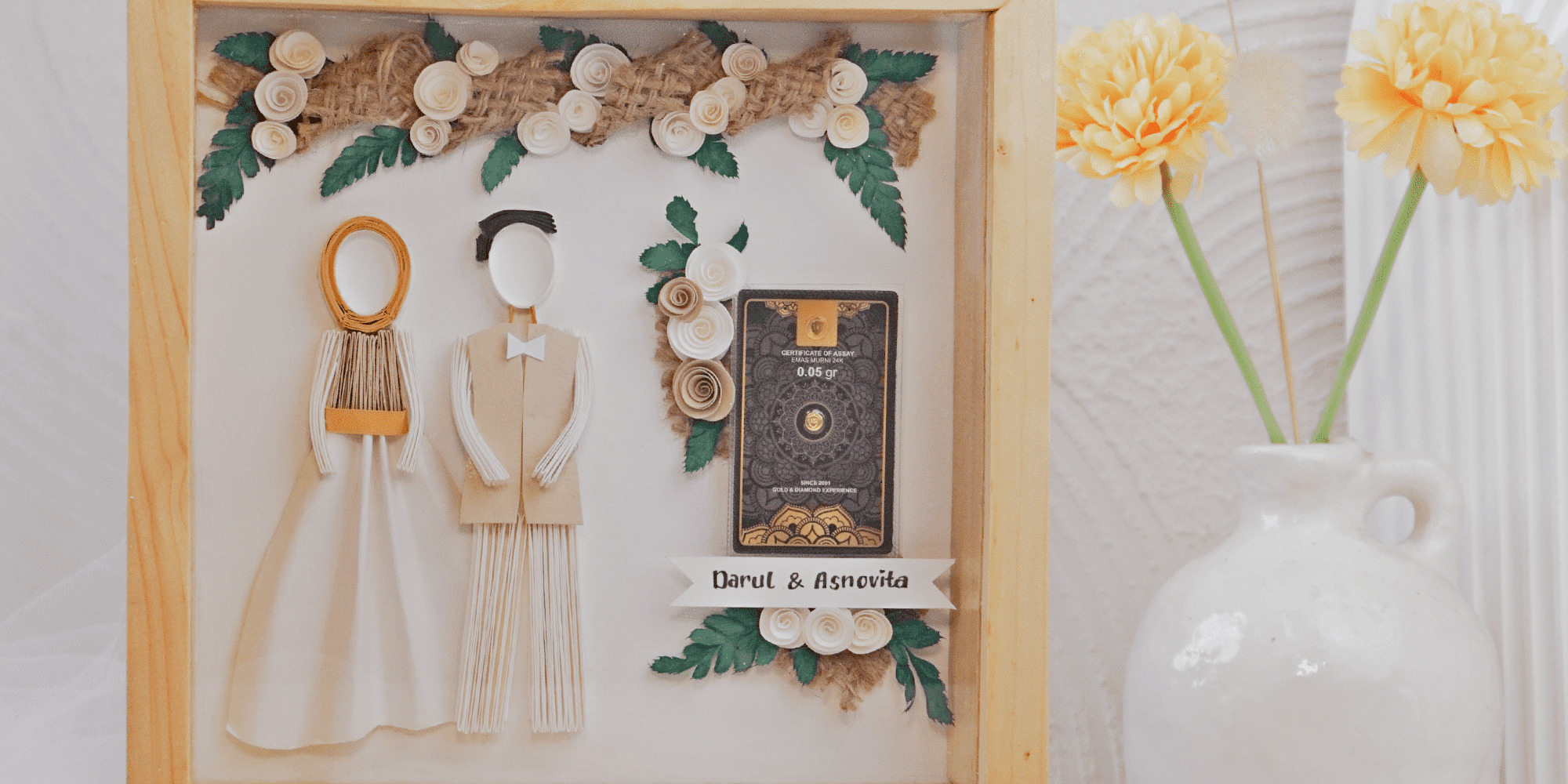 Mahar pernikahan 3D Paper couple oleh Kreasi Cicul | Bridestory Store