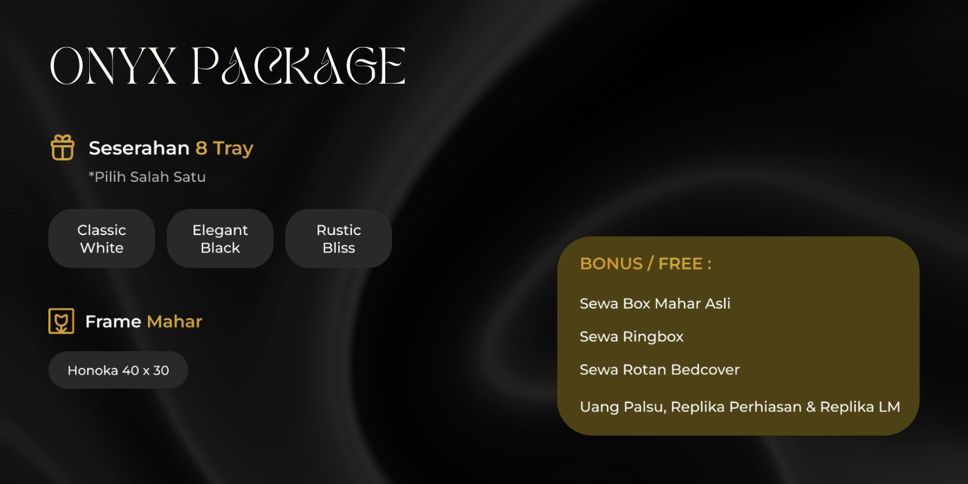 Onyx Package | Seserahan & Mahar oleh Momento Project | Bridestory Store