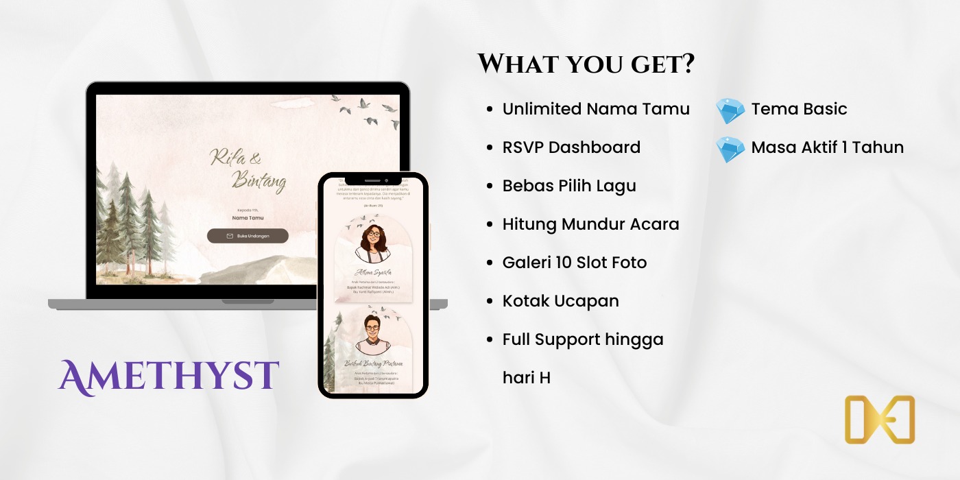 Undangan Digital | Undangan Web | Digital Invitation | AMETHYST oleh Momento Project ...