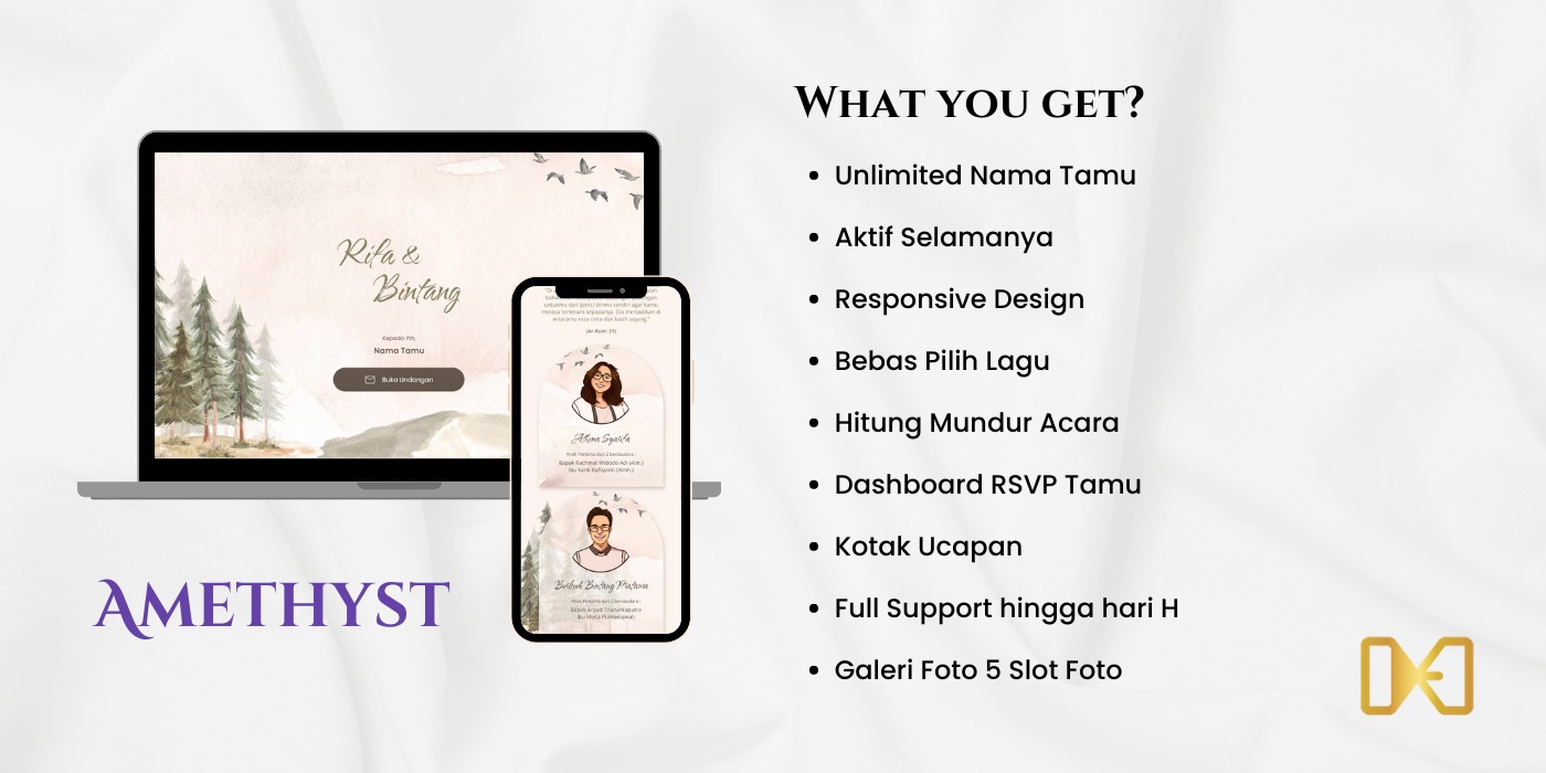 Digital Invitation - Amethyst Package by Momento Project | Bridestory Store