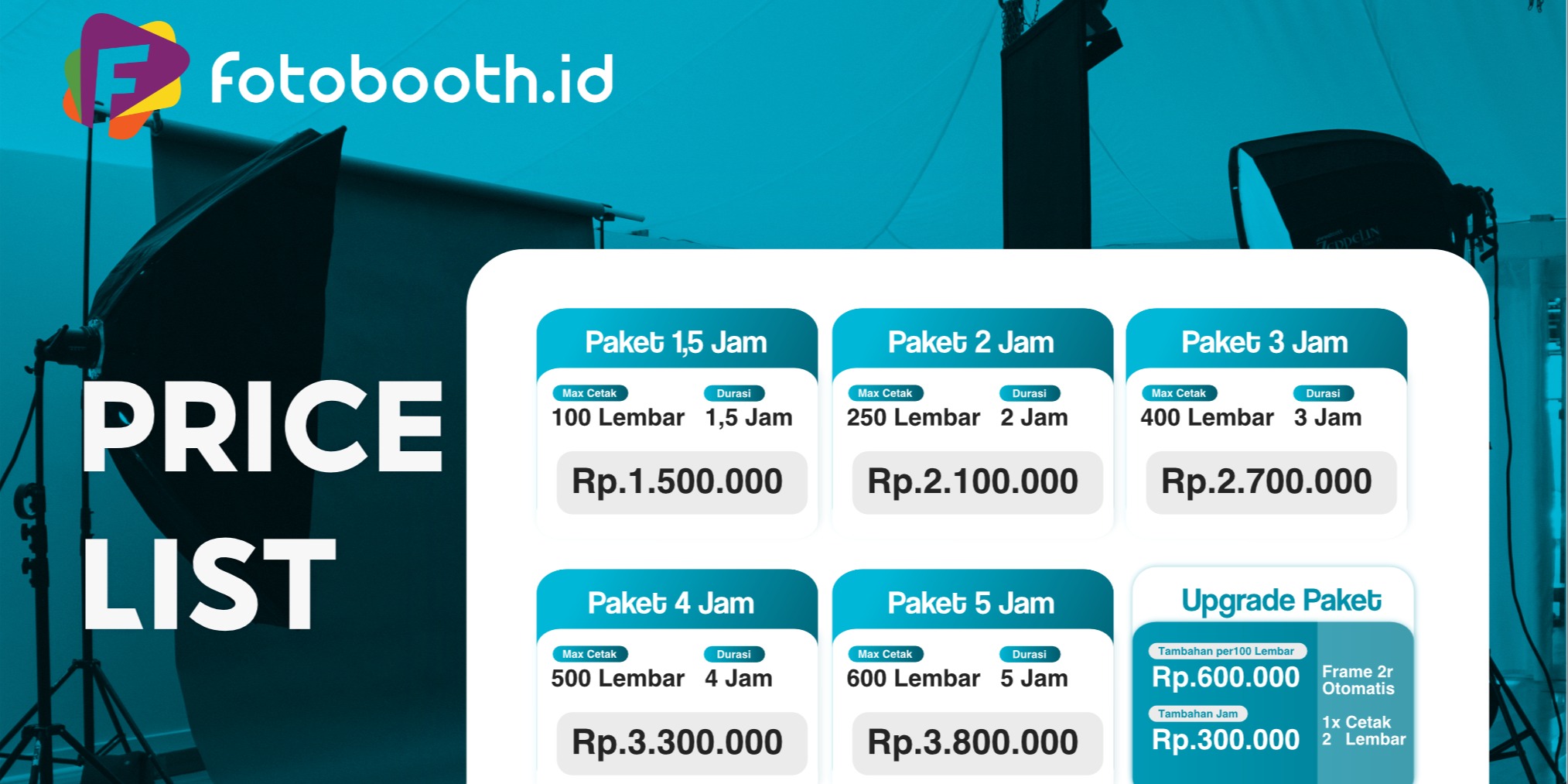 Paket photobooth 5jam maximal 500lembar oleh Fotobooth.id | Bridestory ...