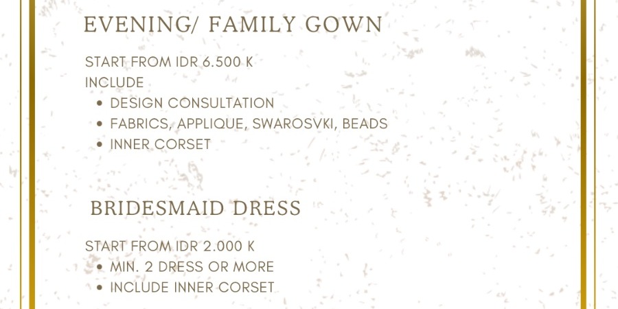 Custom Rent - Evening / Family Gown oleh LENE | Bridestory Store