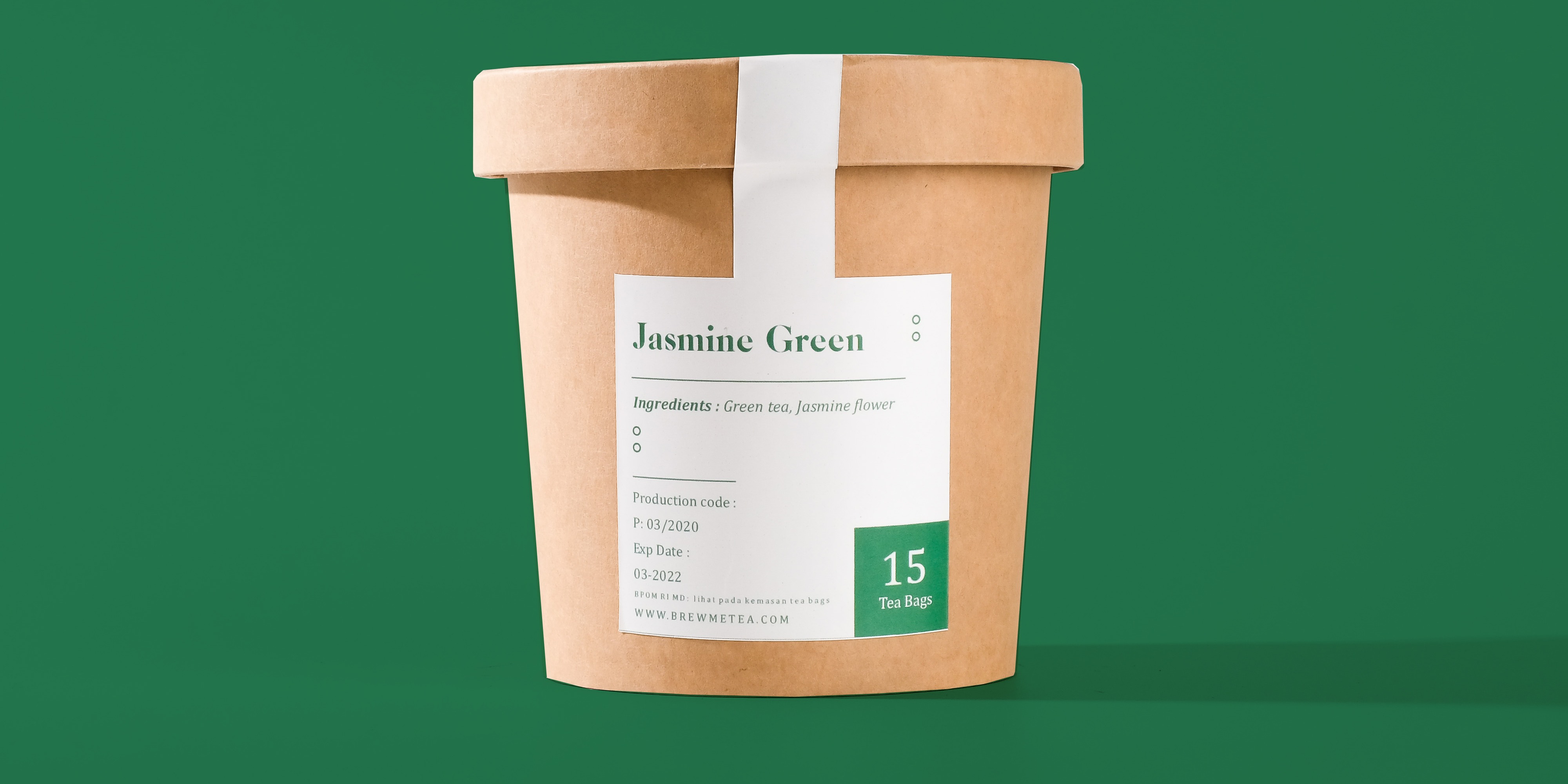 Brew Me Jasmine Green Tea Bag Pot by Brew Me Tea | Bridestory Store