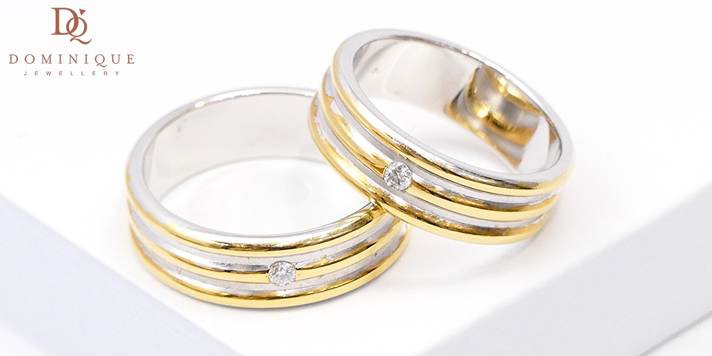 Wedding Ring Diamond DQ-026 oleh Dominique Jewellery | Bridestory Store