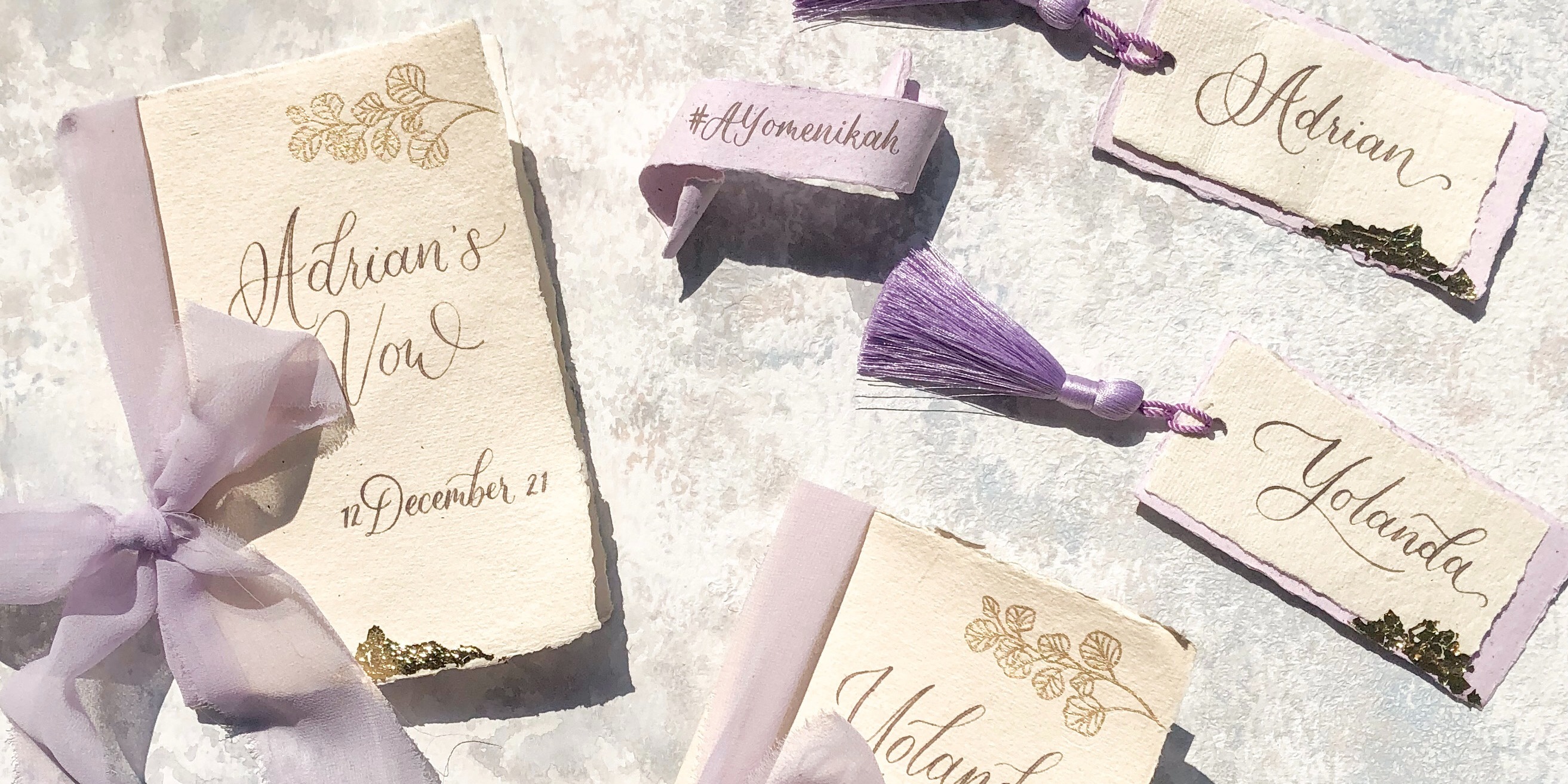 Aster Package by Alora Letters // Calligraphy Service | Bridestory Store