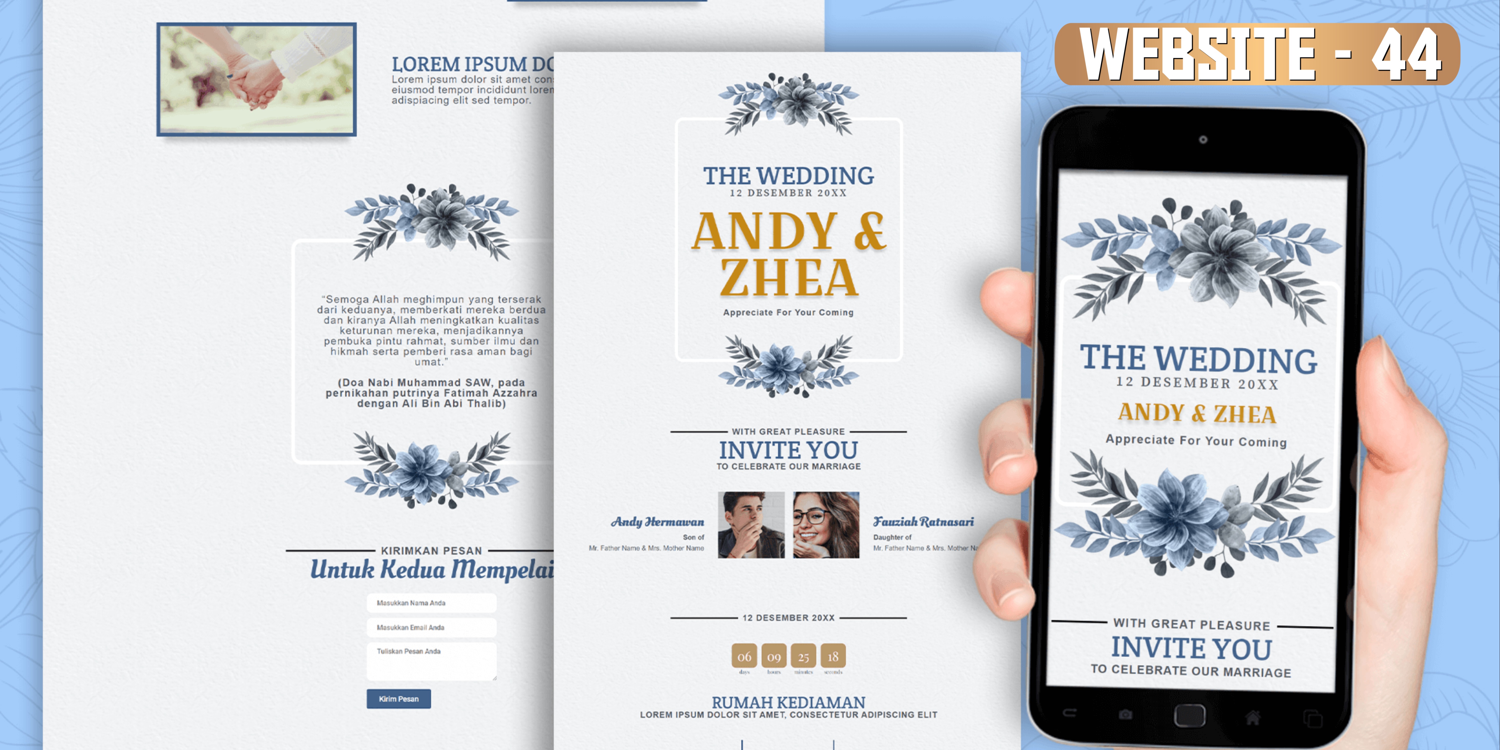 UNDANGAN DIGITAL PERNIKAHAN - UNDANGAN WEBSITE - UNDANGAN ONLINE 44 ...