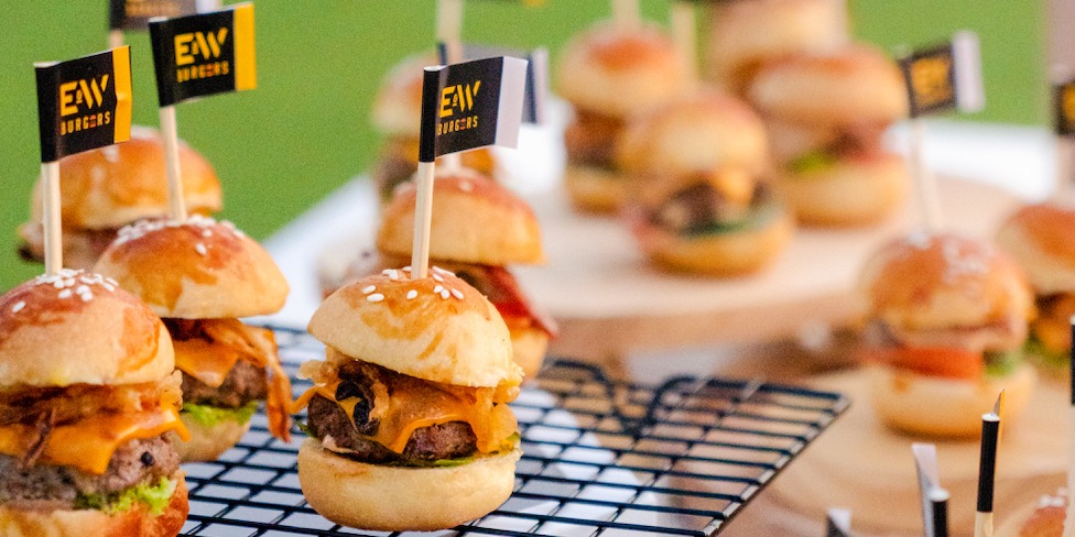 Mini Canapé Burgers Party Table by East & West Group | Bridestory Store