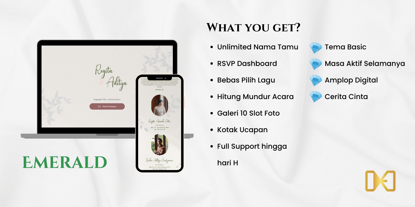 Undangan Digital | Undangan Web | Digital Invitation | EMERALD oleh Momento Project | Bridestory ...