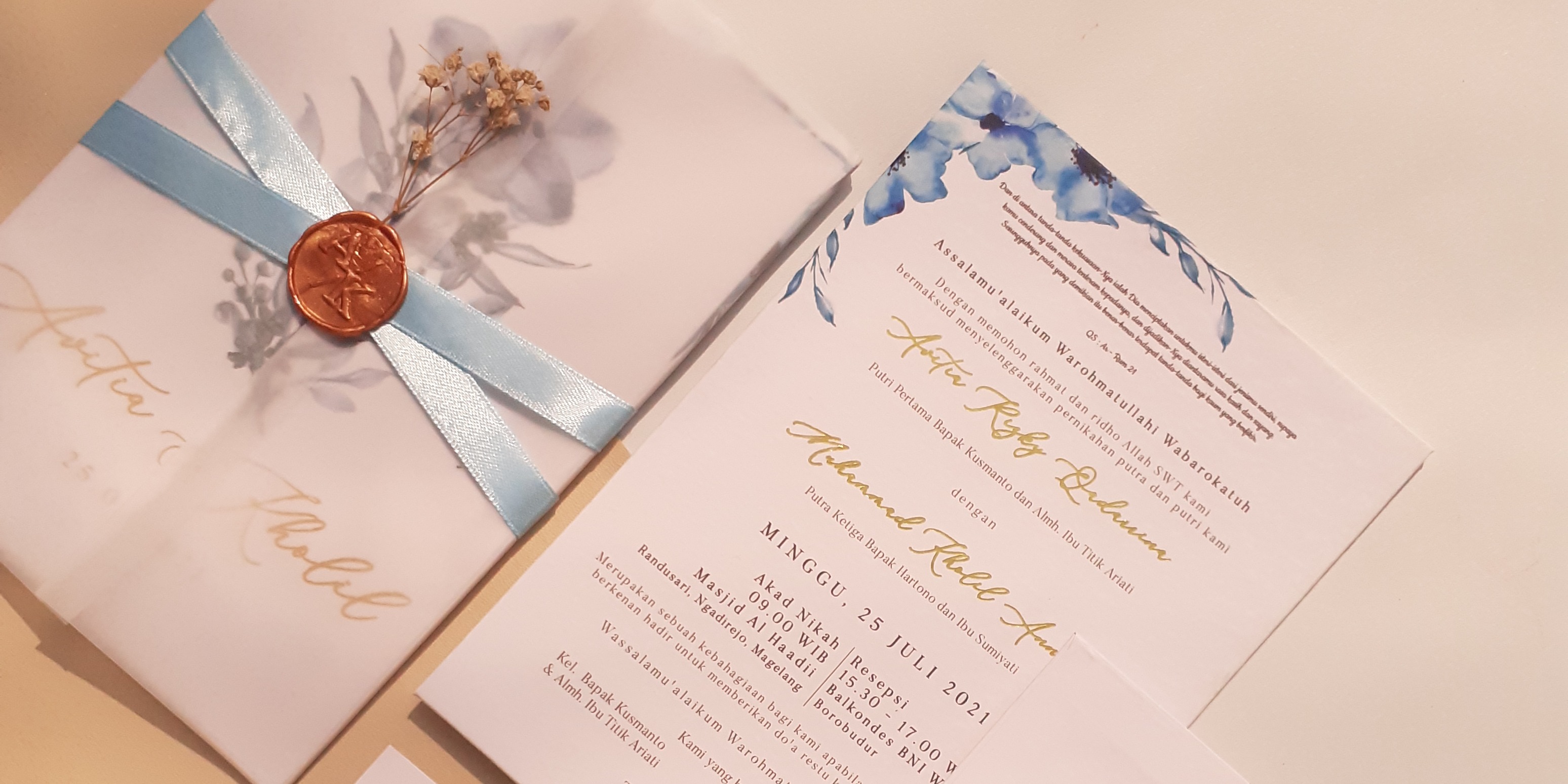 Intimate Wedding Invitation Kalkir Wrap oleh Paper Love | Bridestory Store