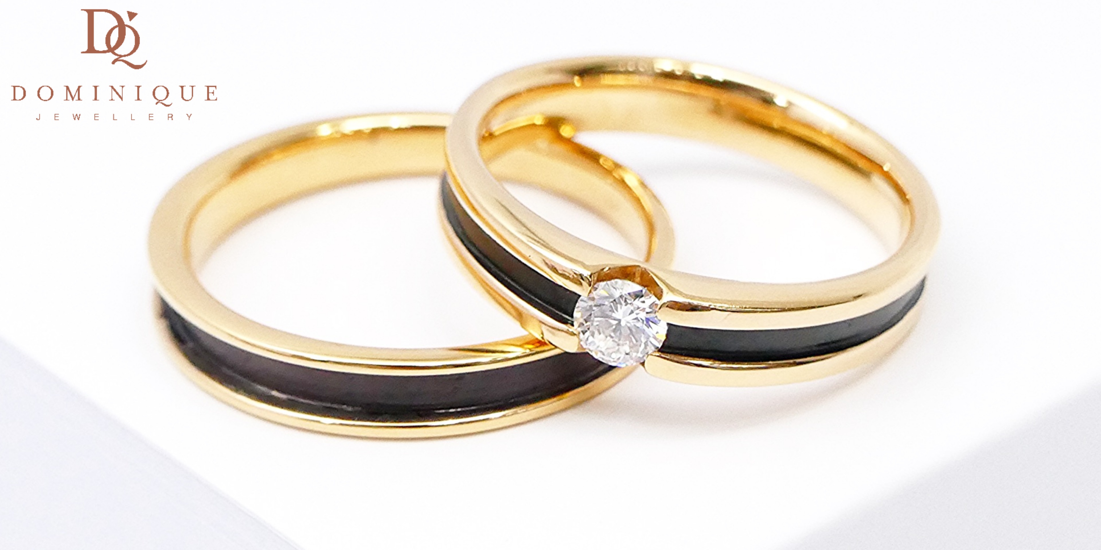 Wedding Ring Diamond DQ-020 oleh Dominique Jewellery | Bridestory Store