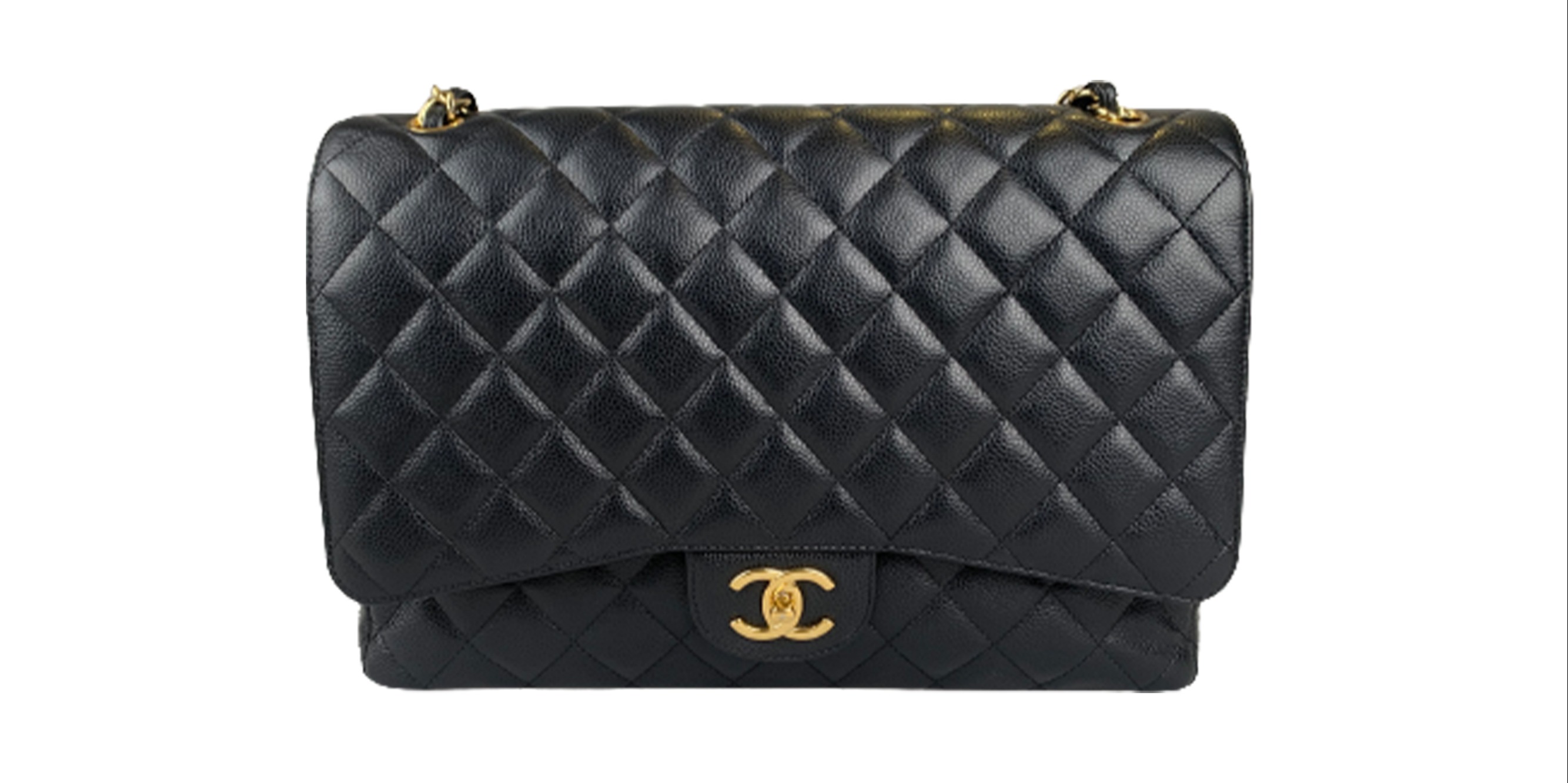 Chanel Classic Maxi Black Caviar GHW #18 by Belle&Kate | Bridestory Store