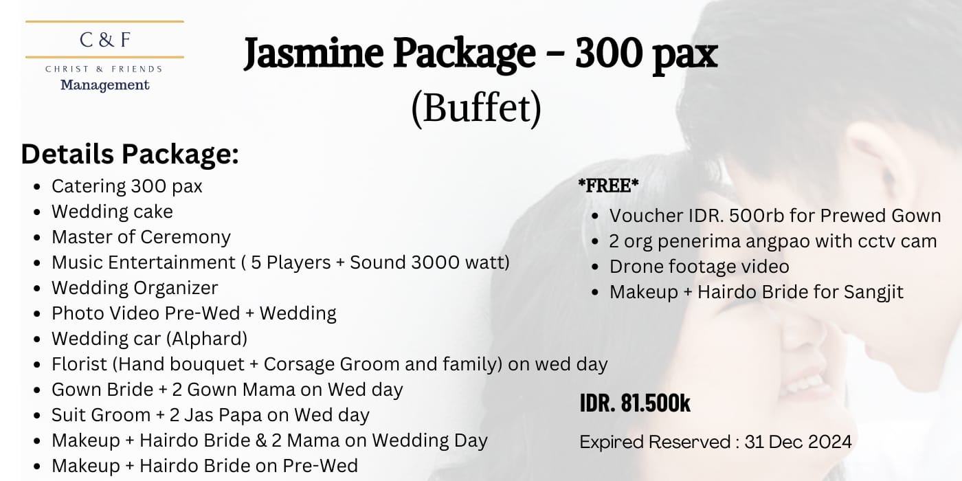 Jasmine Packages - 300 pax (Catering buffet) oleh Christ & Friends ...