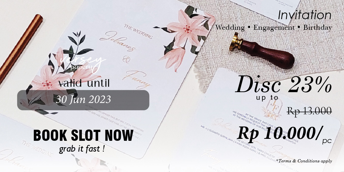 PROMO WEDDING INVITATION CARD oleh versey papery | Bridestory Store