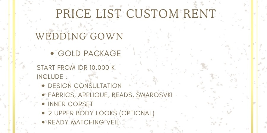 Custom Rent - Wedding Gown oleh LENE | Bridestory Store