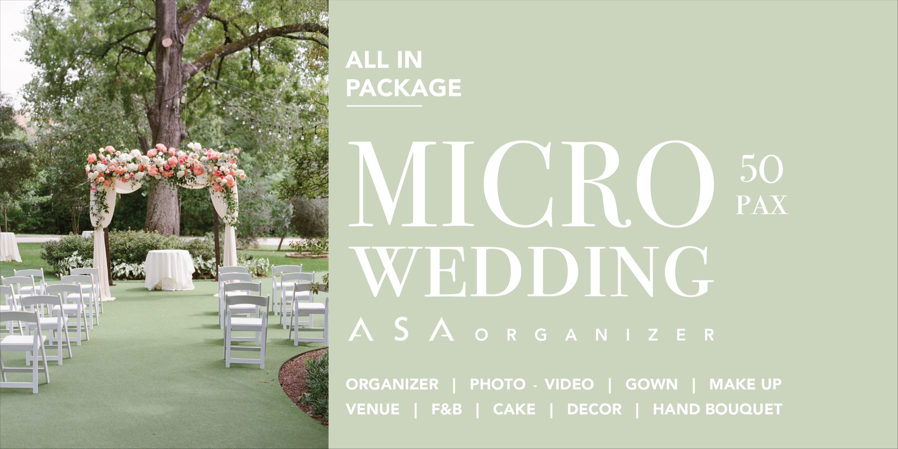 MICRO WEDDING / 50 PAX oleh ASA organizer | Bridestory Store