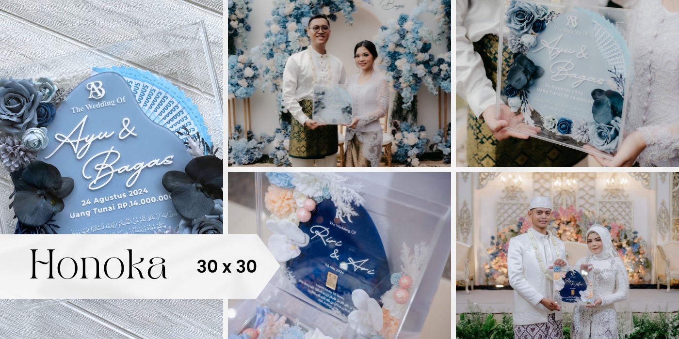 Mahar Akrilik | Frame Mahar | Honoka Size 30 x 30 oleh Momento Project ...