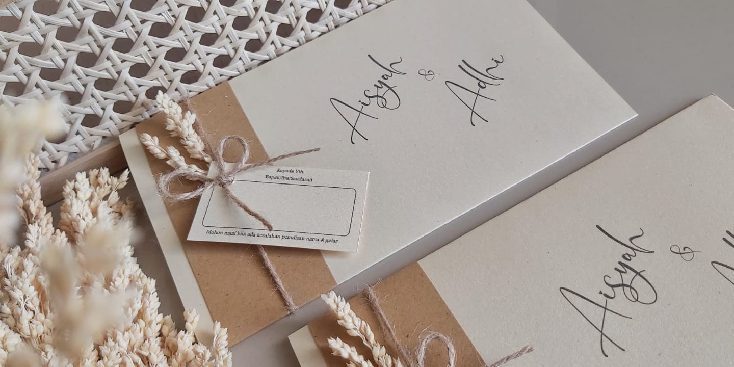 Undangan Pernikahan Rustic SC34 oleh baliethnic_wedding | Bridestory Store