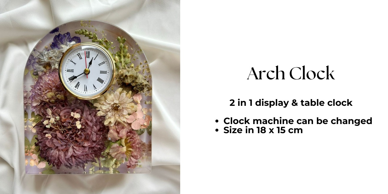 Flower Preservation - Arch Clock Display by Klaris Studio | Bridestory ...