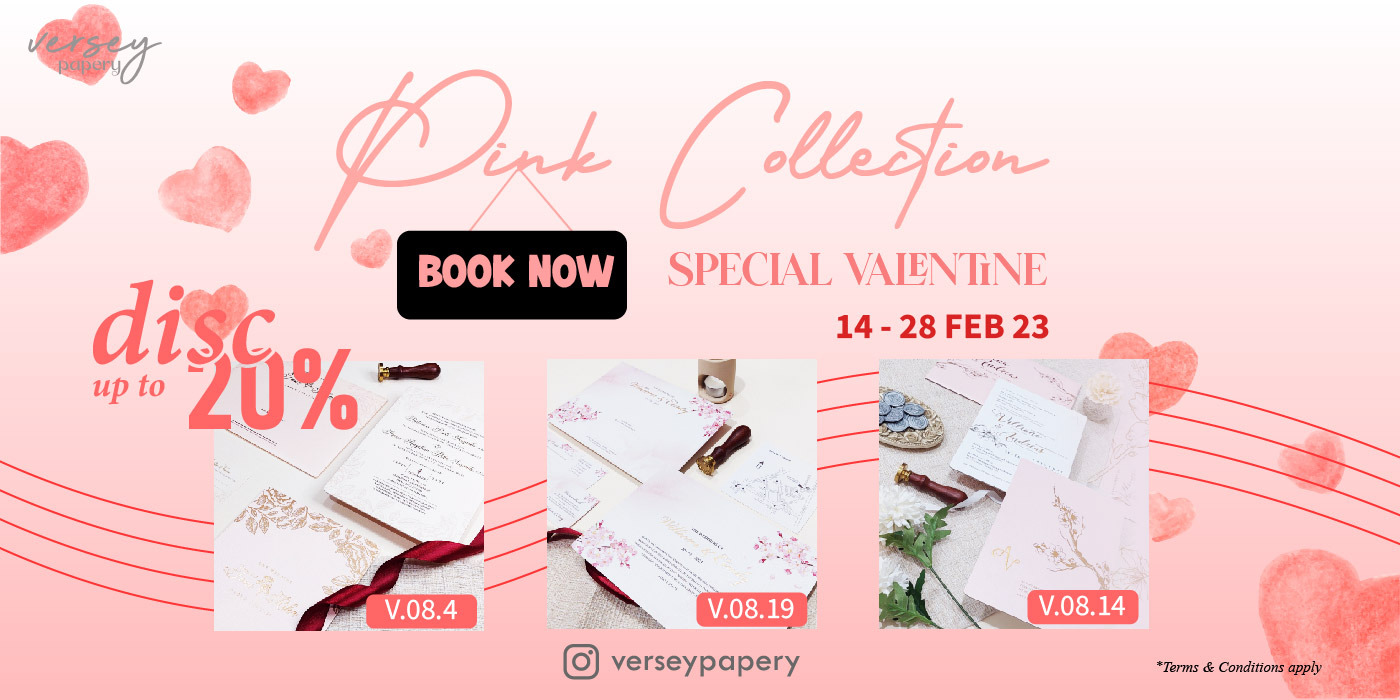Undangan Pernikahan Pink Series Floral oleh versey papery | Bridestory ...