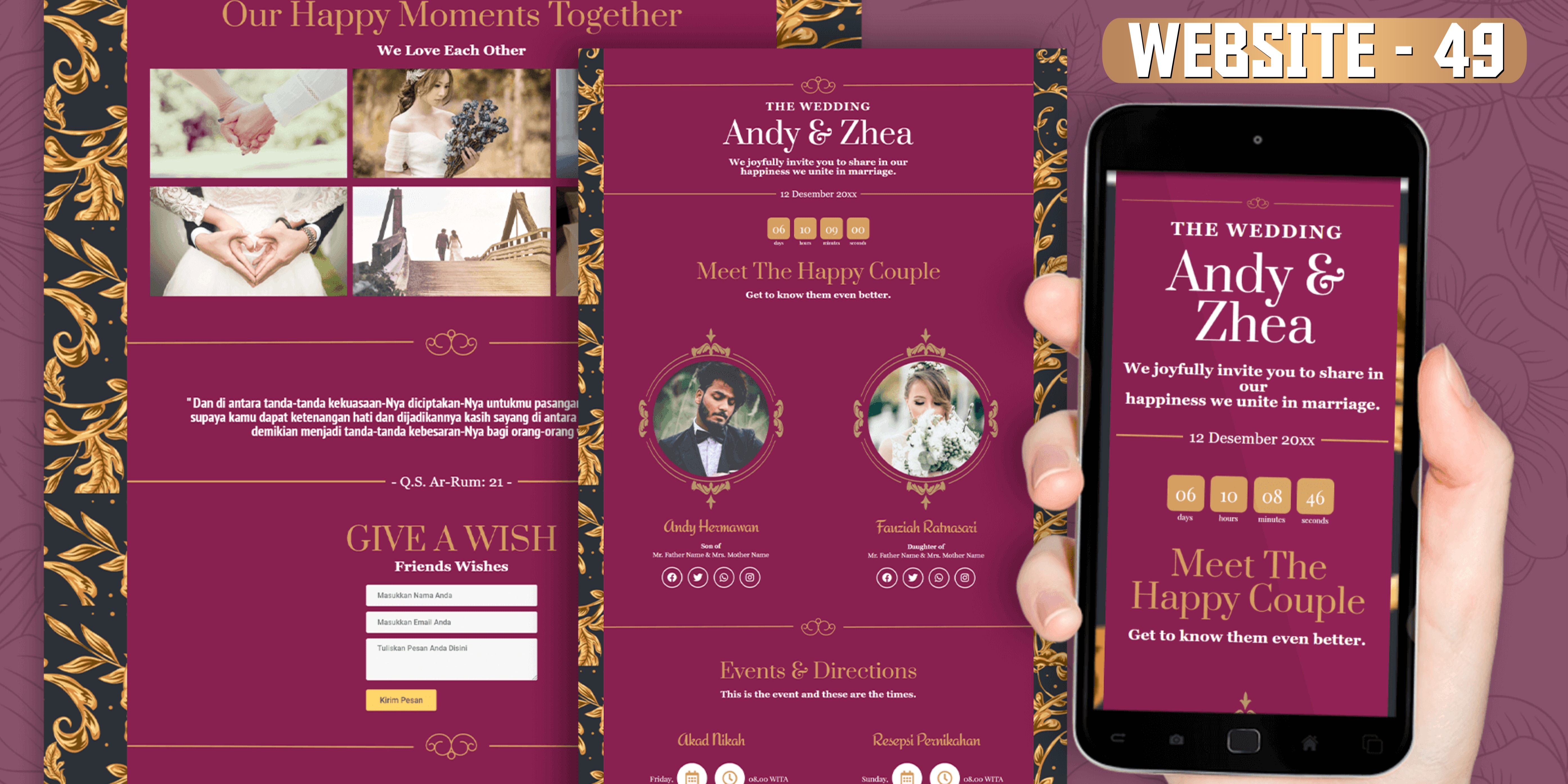 UNDANGAN DIGITAL PERNIKAHAN - UNDANGAN WEBSITE - UNDANGAN ONLINE 49 ...