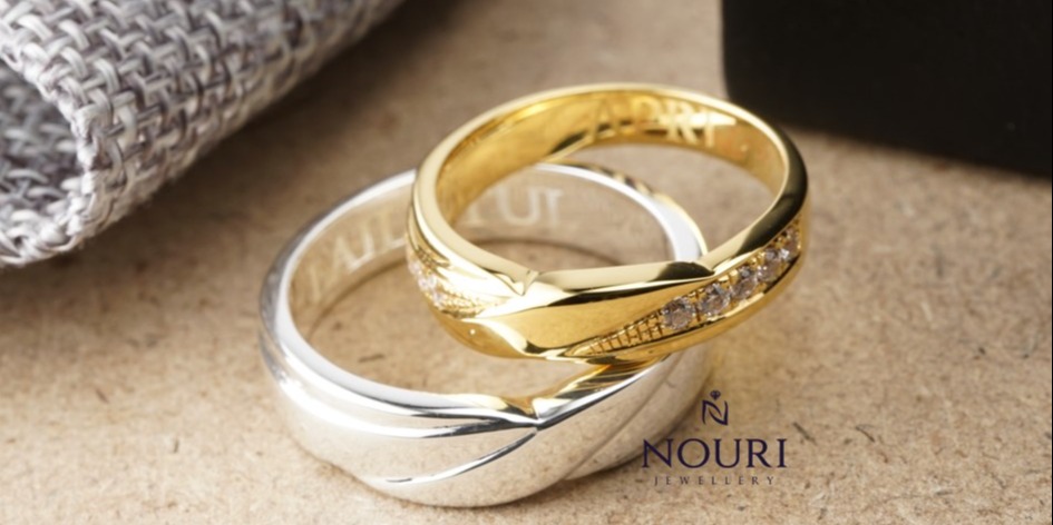 Cincin Kawin - Cincin Emas Putih - Cincin Palladium oleh Nouri ...