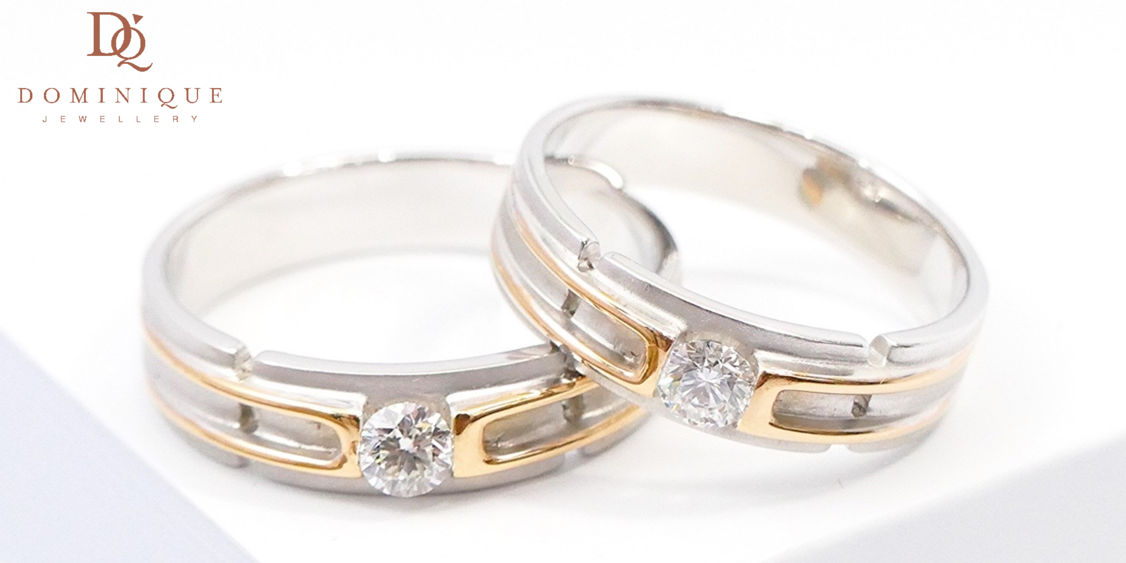 Wedding Ring Diamond DQ-010 oleh Dominique Jewellery | Bridestory Store