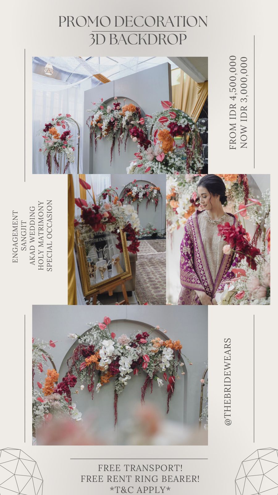 Promo launching new backdrop 3D by Thebridewears | Bridestory.com
