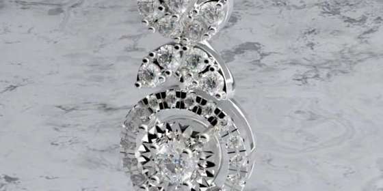 Woman Diamond Pendant - Liontin Berlian KF10016642 by Kimfook Jewelry ...