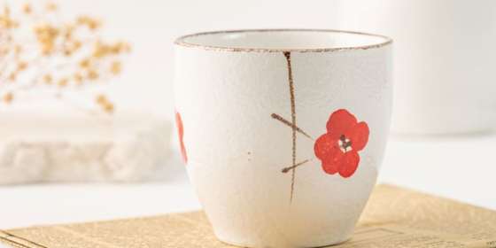UCHII Ceramic HANA OCHA Tea Cup | Gelas Kopi Porcelain Japanese Design ...