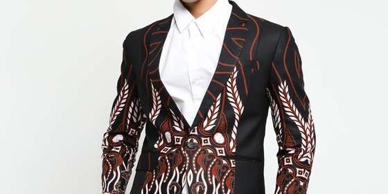 Jas Batik Black Kombinasi Slimfit Style oleh Sevendomu Fashion ...