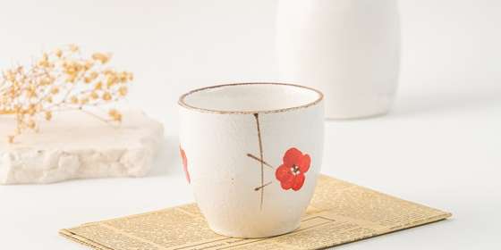 UCHII Ceramic HANA OCHA Tea Cup | Gelas Kopi Porcelain Japanese Design ...