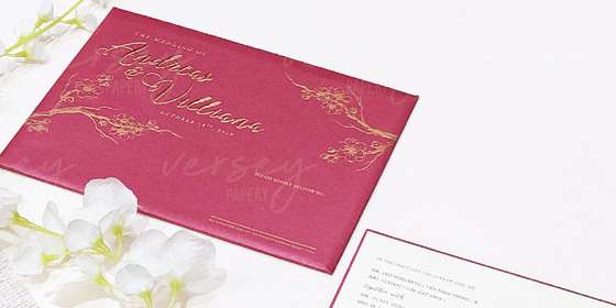 Undangan Pernikahan, Wedding Invitation, Floral Maroon oleh versey ...