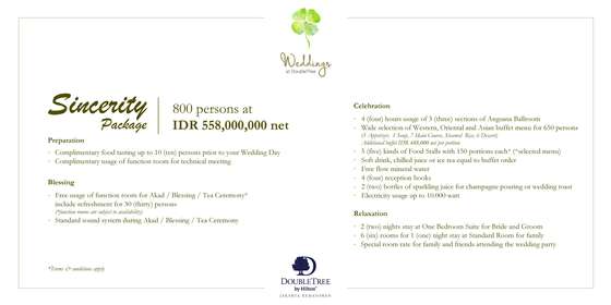 Wedding Package at DoubleTree by Hilton Jakarta Kemayoran by DoubleTree ...